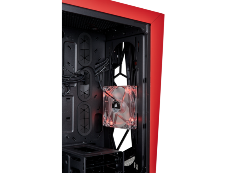 Corsair Carbide Series SPEC-OMEGA Windowed Red & Black Mid Tower Case ...