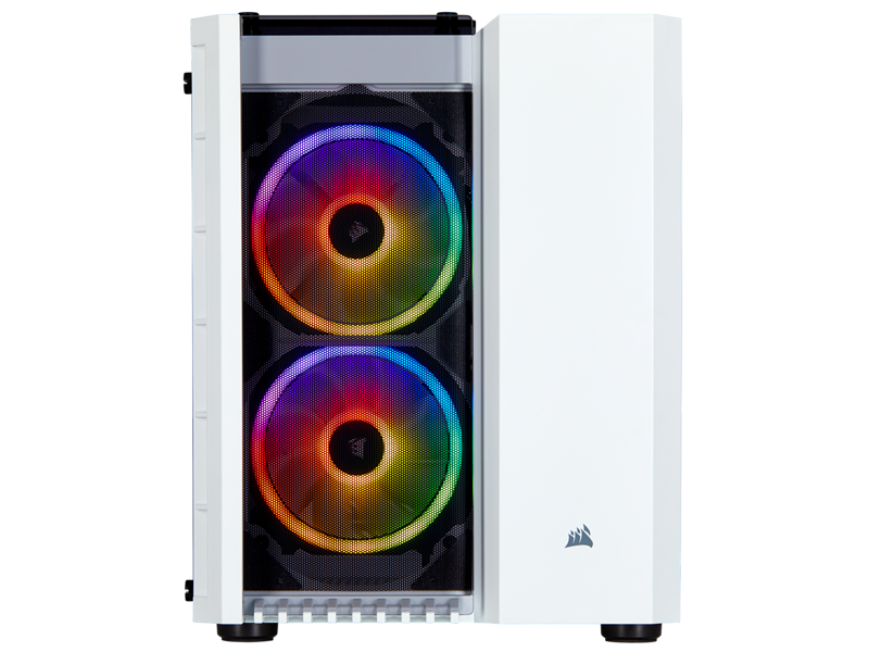 Corsair Crystal Series 280X RGB Tempered Glass White Micro ATX Case ...