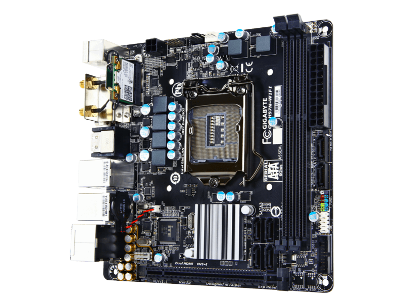 Gigabyte GA-H97N-WIFI Intel 1150 Socket Mini-ITX Desktop Motherboard ...