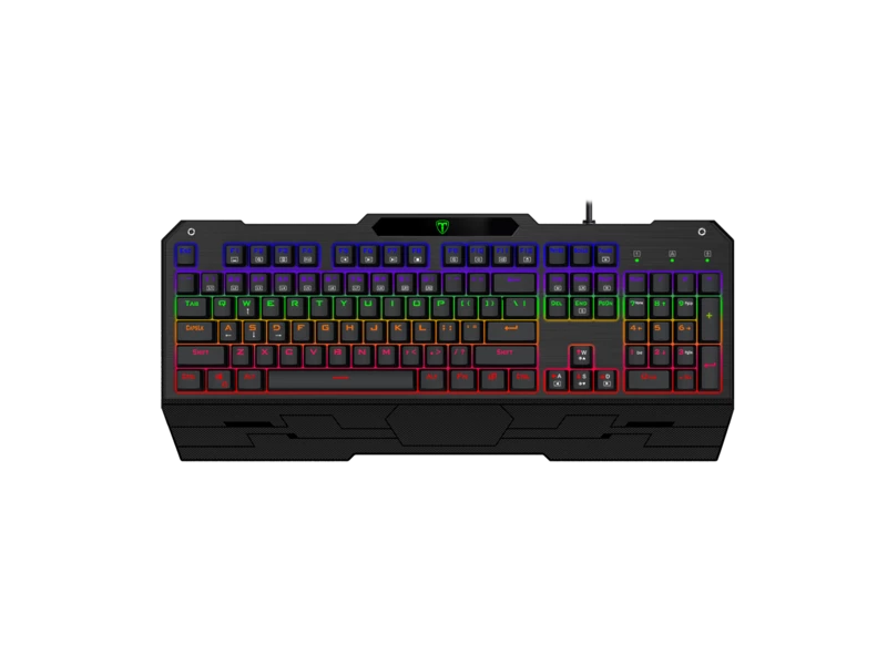 T-Dagger Battleship Rainbow Backlit Outemu Blue Switch Black Mechanical ...