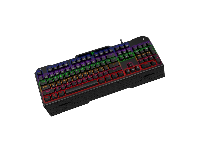 T-Dagger Battleship Rainbow Backlit Outemu Blue Switch Black Mechanical ...