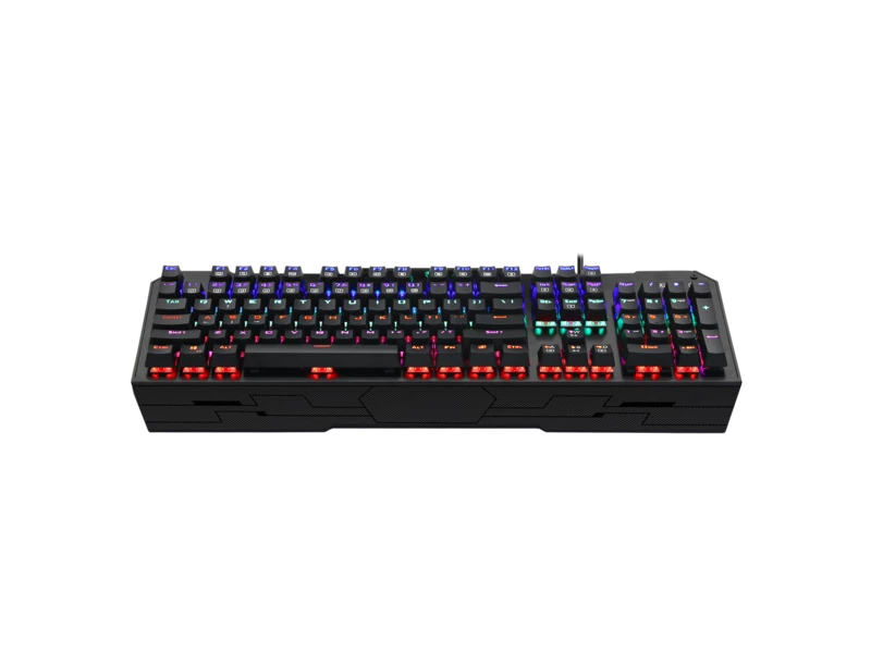 T-Dagger Battleship Rainbow Backlit Outemu Blue Switch Black Mechanical ...
