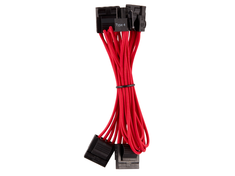 Corsair Premium Individually Sleeved PSU Red Cables Pro Kit Type 4 Gen ...
