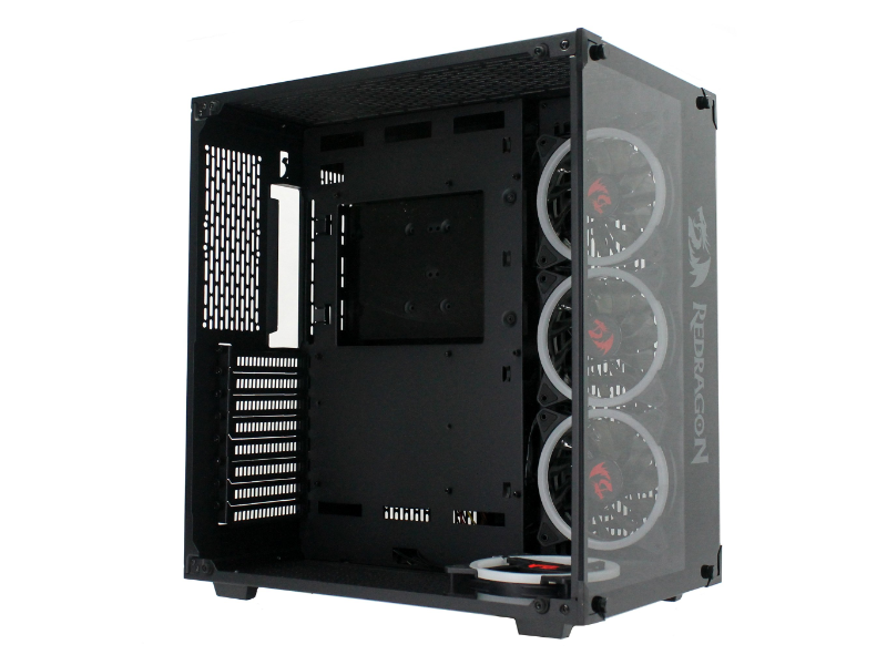 Redragon Wideload RGB Tempered Glass Front/Side Panel Full Tower Case ...