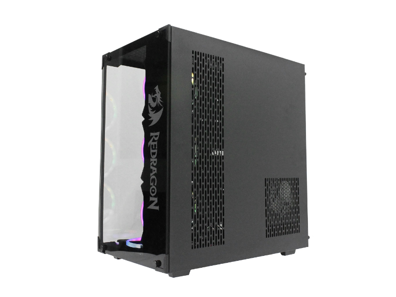 Redragon Wideload RGB Tempered Glass Front/Side Panel Full Tower Case ...