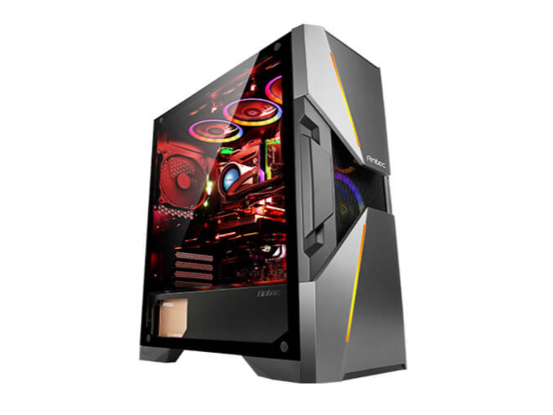 Antec DA601 RGB Tempered Glass Black Mid Tower Gaming Case | PC Cases ...