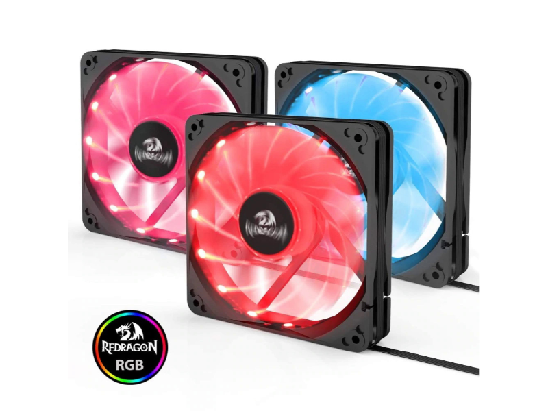 Redragon F006 3 x 120mm RGB LED Fan Kit | PC Case Fans | Dreamware ...
