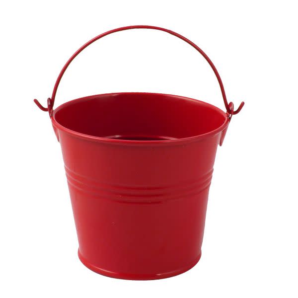 Red Metal Bucket - Small - Gifts and Hampers - Online gift shop