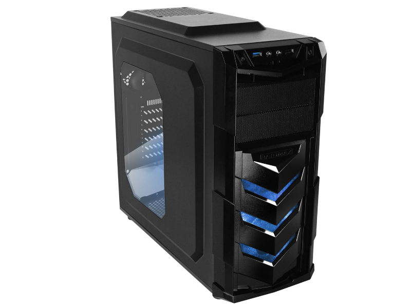 Raidmax Vortex V4 Black & Blue Windowed Mid Tower Desktop PC Case | PC ...