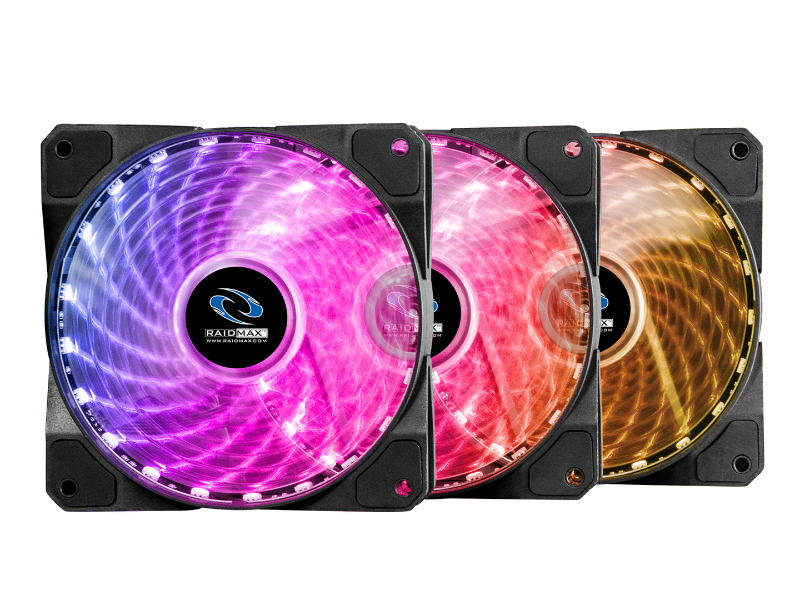 Raidmax 3 x 120mm 1200RPM RGB LED Case Fan Pack | PC Case Fans ...