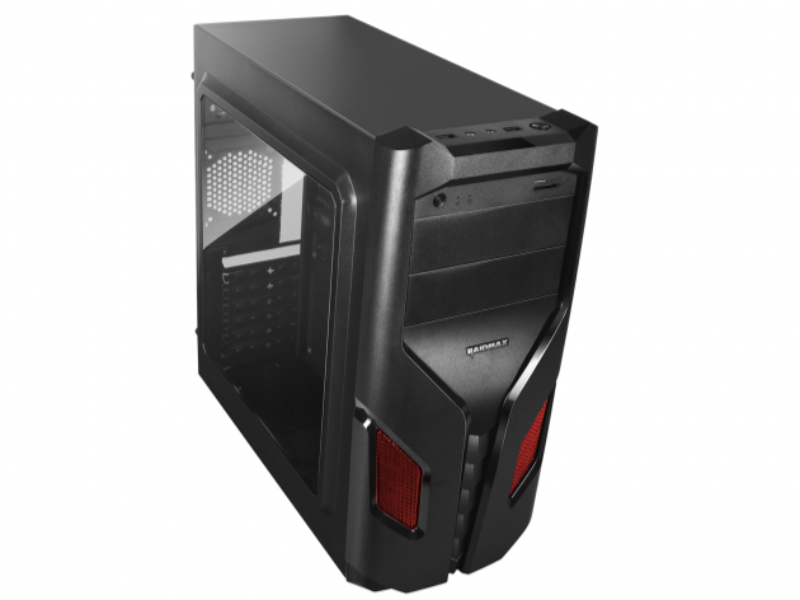 Raidmax Exo SE Windowed Red Black Mid Tower Desktop PC Case | PC Cases ...