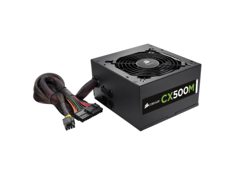Corsair CX Series CX500M 500W Bronze Rated Semi-Modular Power Supply ...