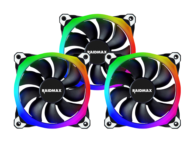 Raidmax 3 x 120mm ARGB 1200RPM Fan Pack | PC Case Fans | Dreamware ...