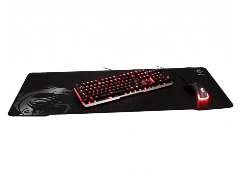 MSI Agility GD70 900mm x 400mm x 3mm Extended Black & Grey Gaming Mouse ...
