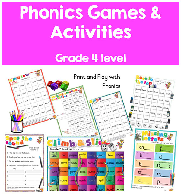 Buy Grade 4 phonics books and activity cards online - Phonix In A Box