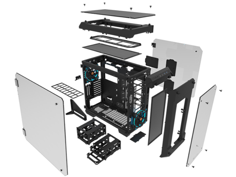 Thermaltake View 71 TG Edition Black Full Tower Desktop PC Case | PC ...