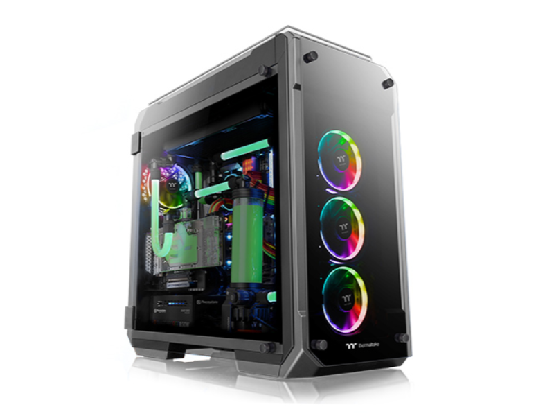 Thermaltake View 71 TG RGB Plus Edition Black Full Tower Desktop PC ...