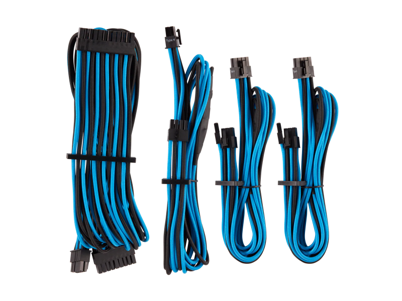 Corsair Premium Individually Sleeved PSU Cables Starter Kit Type 4 Gen ...