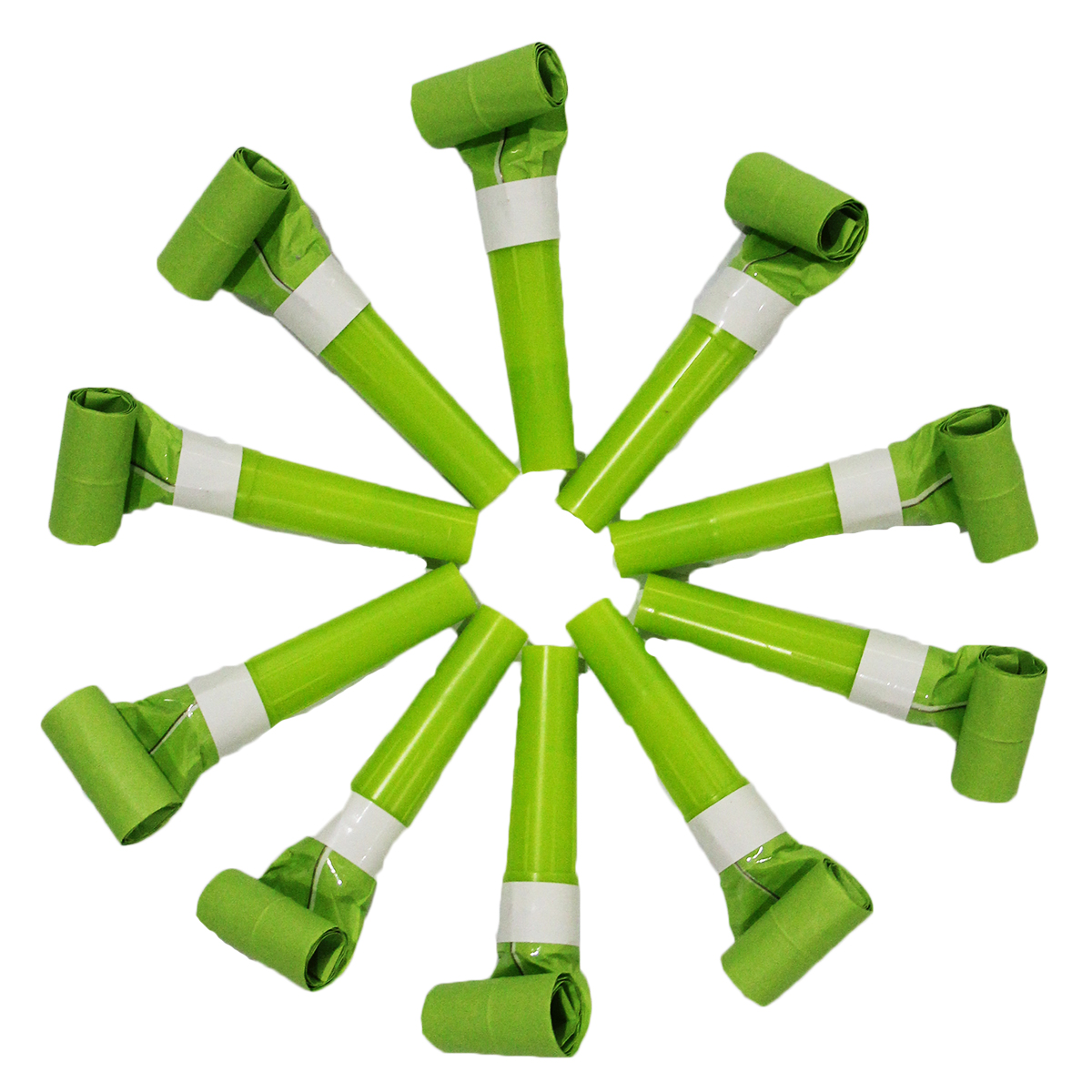 Lime Green Paper Blow Outs (10) - Party Supplies - PartyLady