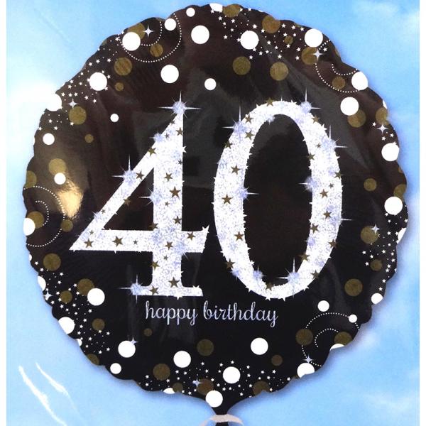 Sparkling Happy 40th Birthday Balloon - Party Supplies - PartyLady