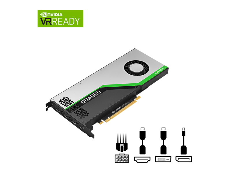 PNY Nvidia Quadro RTX 4000 8GB GDDR6 Workstation Card | Workstation ...