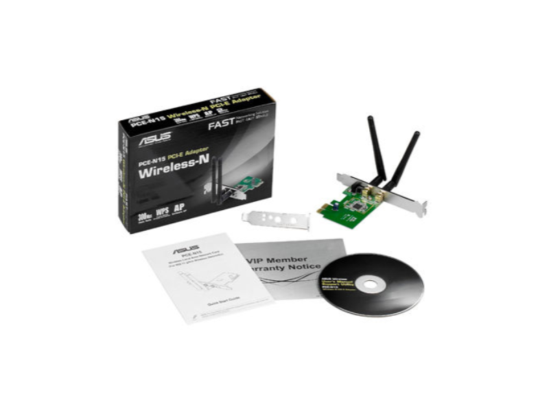 Asus PCE-N15 Wireless-N300 PCI Express Adapter | Network Cards ...