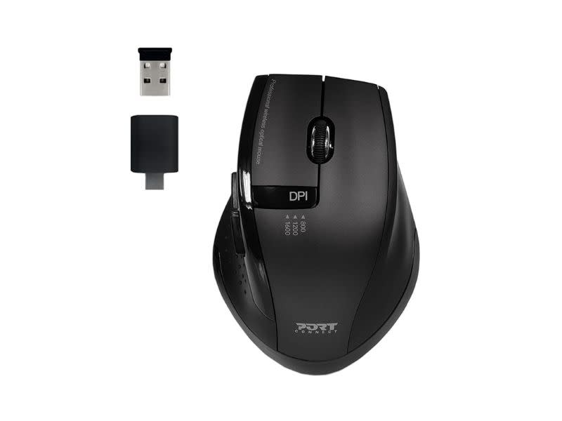 Port Connect Wireless Mouse - Black | Mice | Dreamware Technology