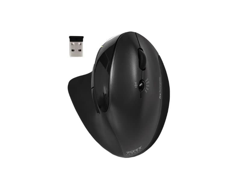 Port Connect Wireless Rechargeable Ergonomic Mouse - Black | Mice ...