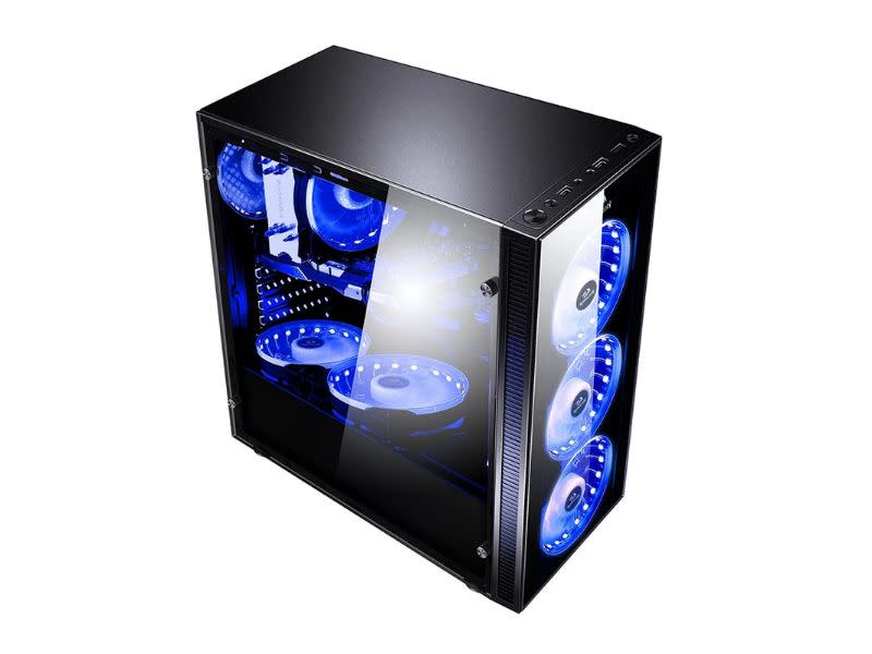 Redragon SIDESWIPE 4xRGB LED Tempered Glass Side/Front ATX Gaming ...