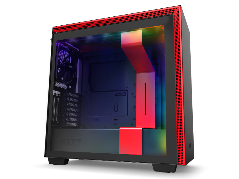 NZXT H710i Black/Red ATX Mid Tower Desktop PC Case | PC Cases/Chassis ...