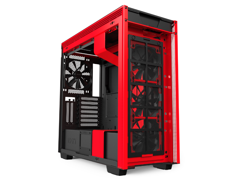 NZXT H710i Black/Red ATX Mid Tower Desktop PC Case | PC Cases/Chassis ...