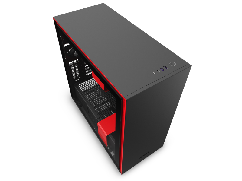 NZXT H710i Black/Red ATX Mid Tower Desktop PC Case | PC Cases/Chassis ...