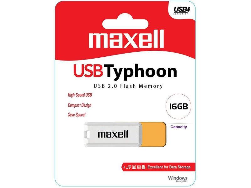 Maxell USB 2.0 16GB Typhoon Flashdrive | Flash Drives | Dreamware ...