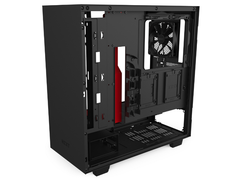 NZXT H510 Black/Red ATX Mid-Tower Tempered Glass Side Panel PC Case ...