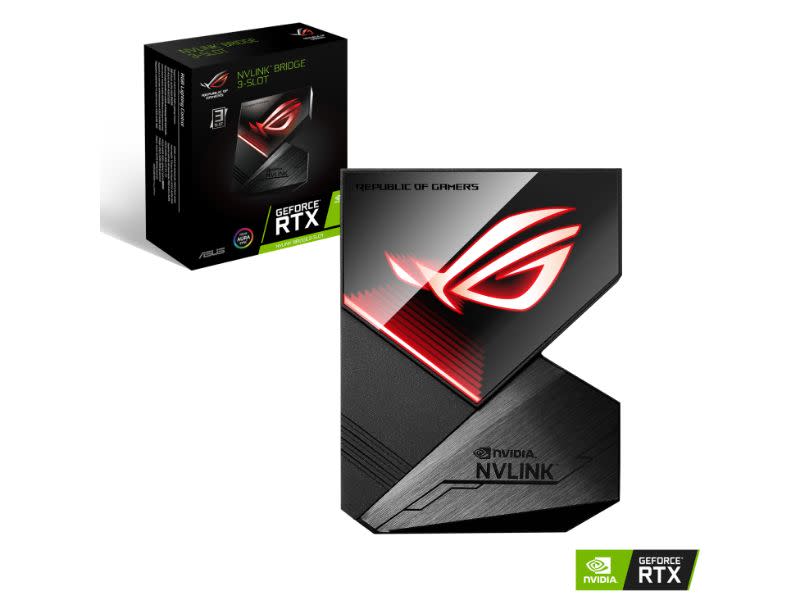 ASUS ROG NVLink -4 Bridge with Aura Sync RGB | GPU SLI Bridges ...