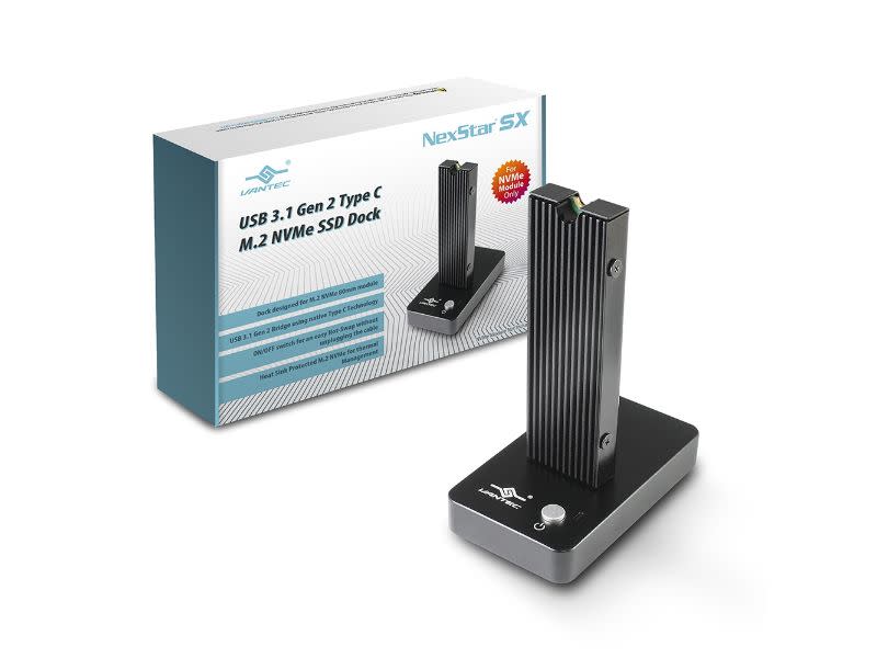 Vantec NexStar SX, USB 3.1 Gen 2 Type C M.2 NVMe SSD Dock | Docking Stations | Dreamware Technology