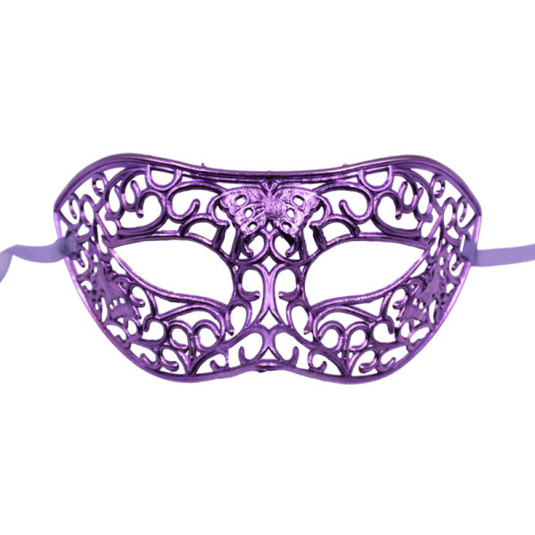 Plastic Colour Opera Mask - Purple - Party Supplies - PartyLady