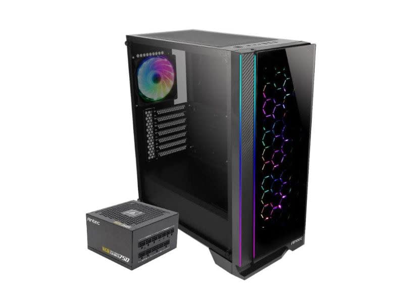 Antec NX600 ARGB ATX Mid-Tower Gaming PC Case + HCG-750 750W Gold ...