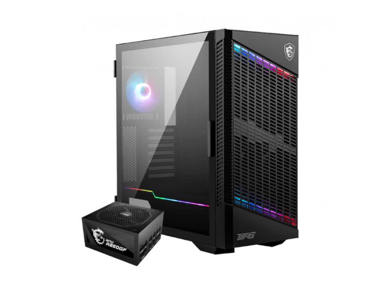 MSI Chassis and PSU Combo Bundle MAG VELOX 100P PC Case Plus MSI MPG ...