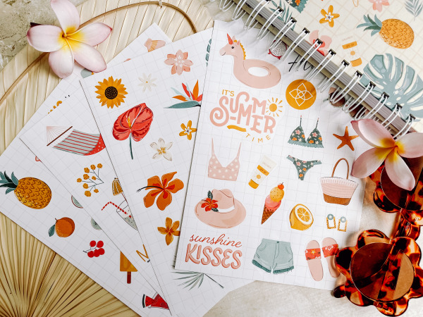 Journaling Sticker Pack - Summer - Tora Grace