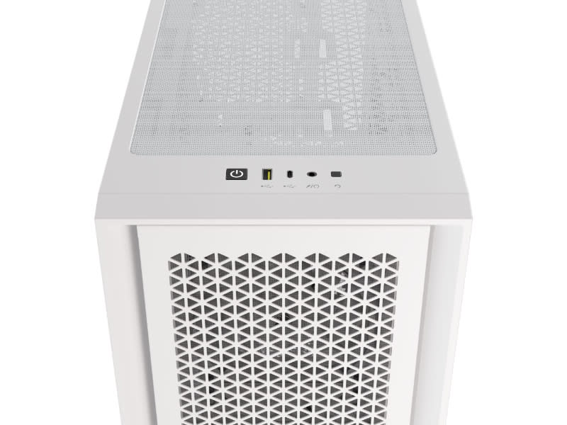 Corsair iCUE 4000D RGB Airflow Tempered Glass White Mid Tower Desktop ...