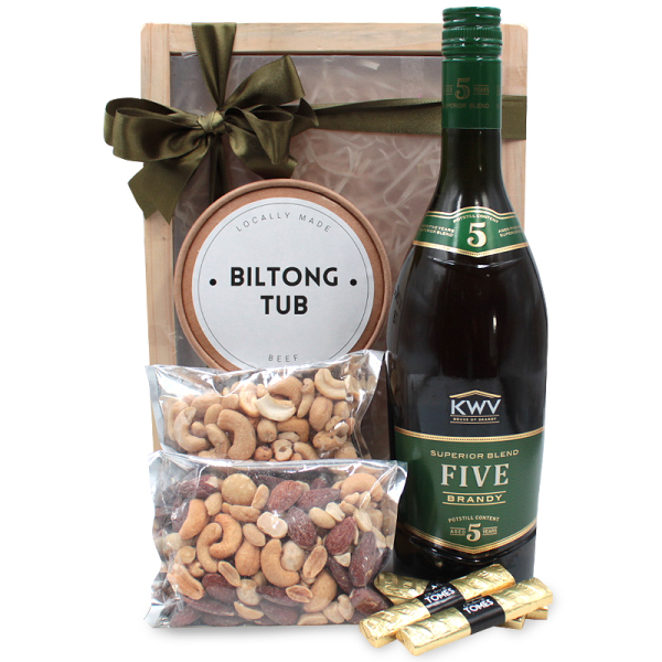 Classic Brandy and Biltong Gift Box - Gifts and Hampers - Online gift shop