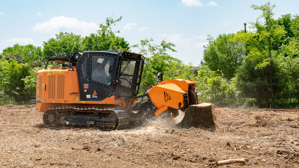 Effective stump removal with FAE stump cutters | Forsilvitech