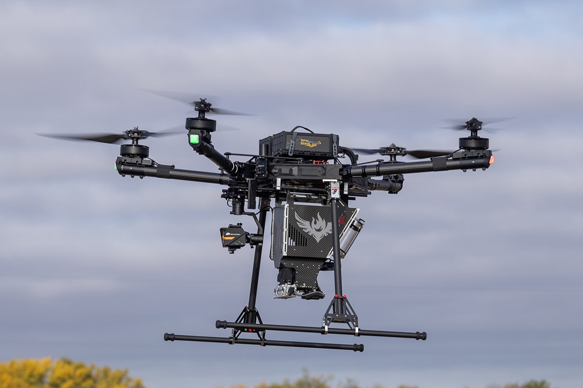 Precision firefighting using Drone Amplified technology | Forsilvitech