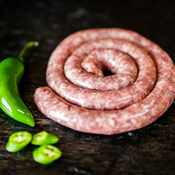 Free range Pork Sausage-Wors Sweet Chilli and Peppadew- 500g | Farm ...