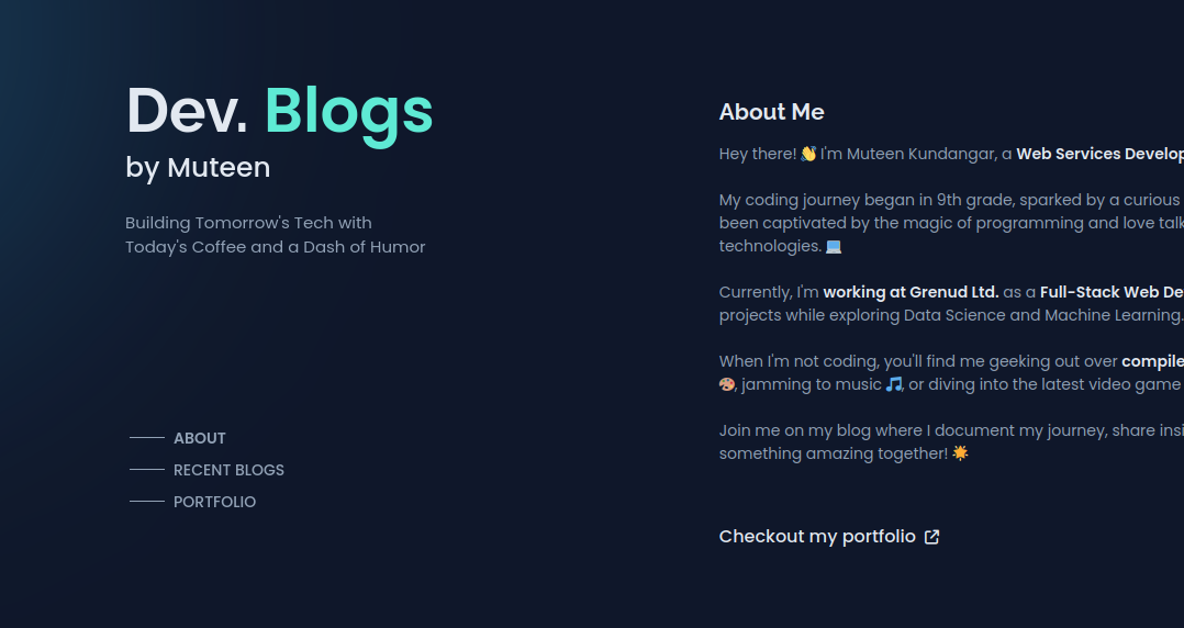 Dev. Blogs by Muteen