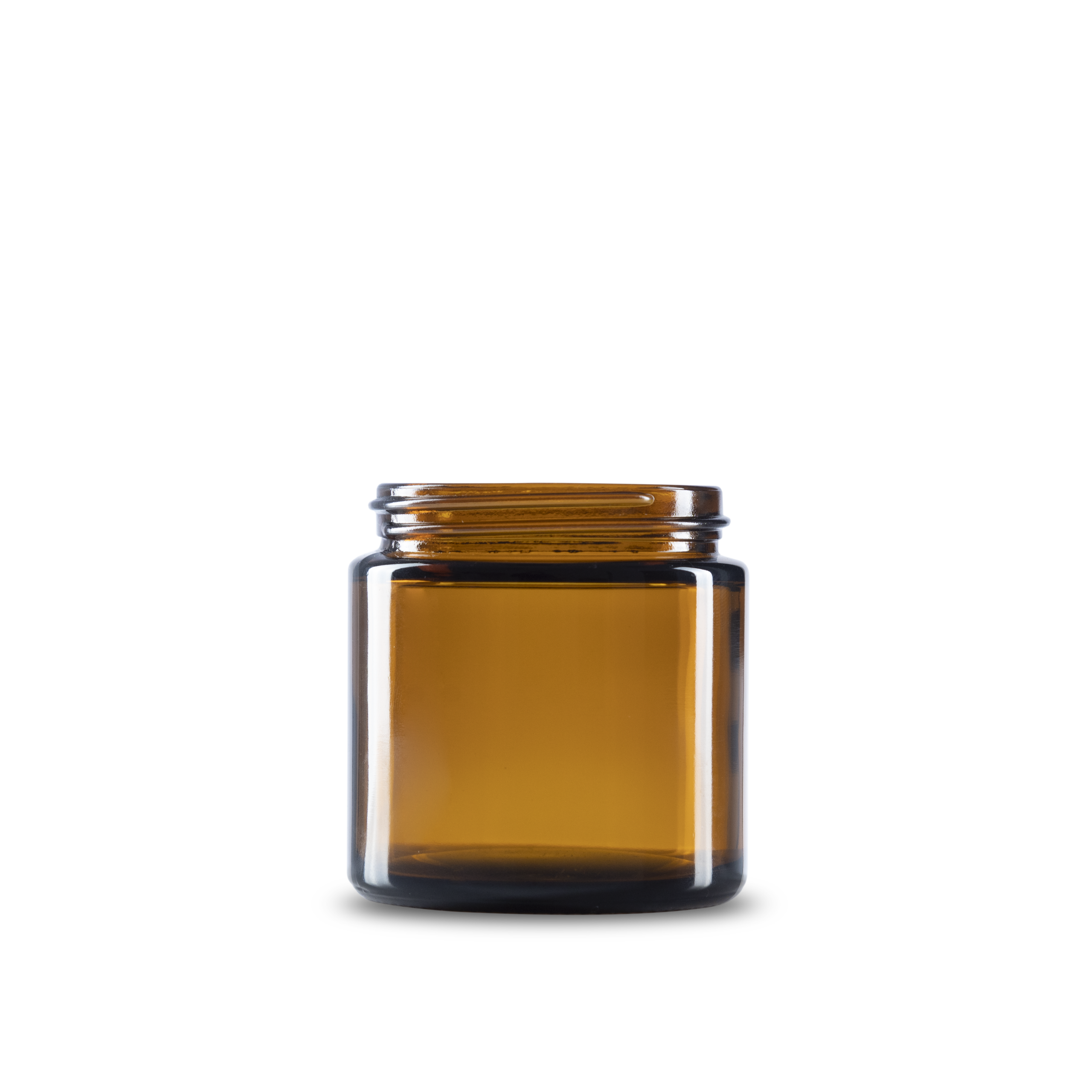 4 oz Amber Glass Straight-Sided Round Jar 58-400 Neck Finish | Packachange