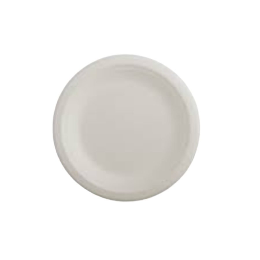 Eco-Friendly Bagasse Round Plates | 6" White Plates | Packachange