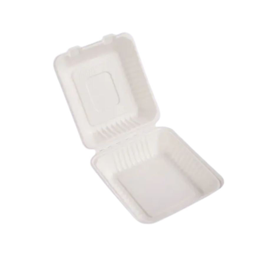 Sugarcane Bagasse Clamshell White 7"X5.5"X2.8"CONTAINERS-1Comb ...