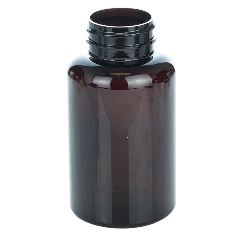 200cc Dark Amber PET Plastic Packer Bottle 38-400(290/case) | Packachange